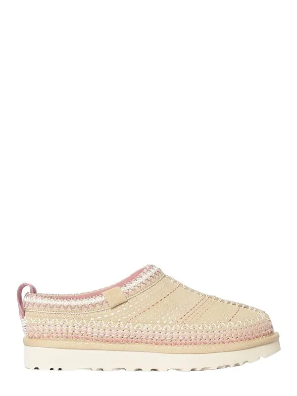 UGG Tasman Meadow Suede Sabots With Stitching - Sand