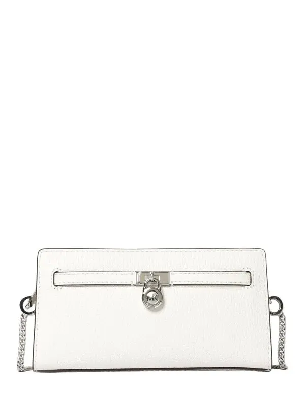 Michael Kors Hamilton Moderne Bag In Grained Leather - White