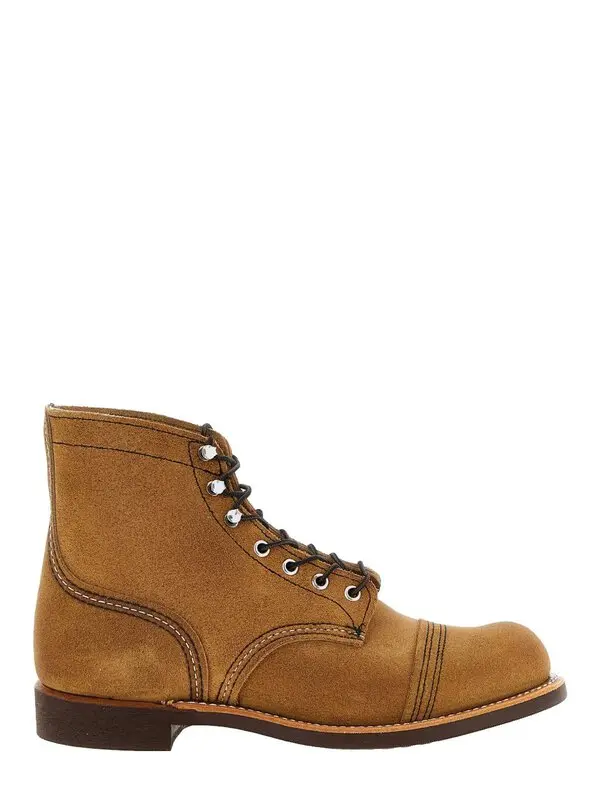 Red Wing Iron Ranger" Lace-up Leather Boots - Brown