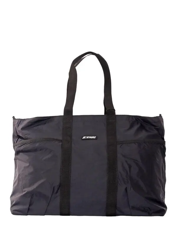 K-WAY Saint Malo Waterproof Recycled Nylon Tote Bag - Black