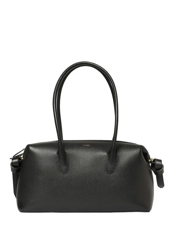 Yuzefi Brioche Bag In Grained Leather - Black