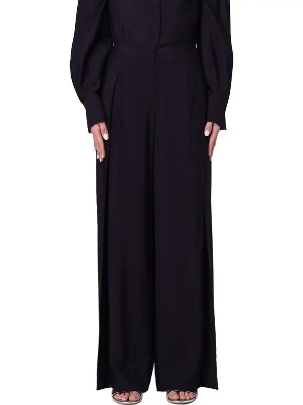 Emporio Armani Wide Leg Tailored Trousers - Blue