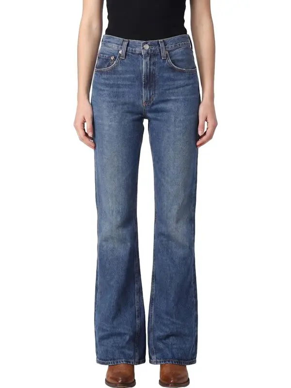 AGOLDE Kick High-waisted Flare Jeans In Cotton Denim - Blue