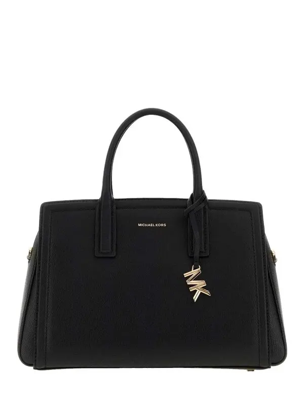Michael Kors Laila Grained Leather Handbag - Black