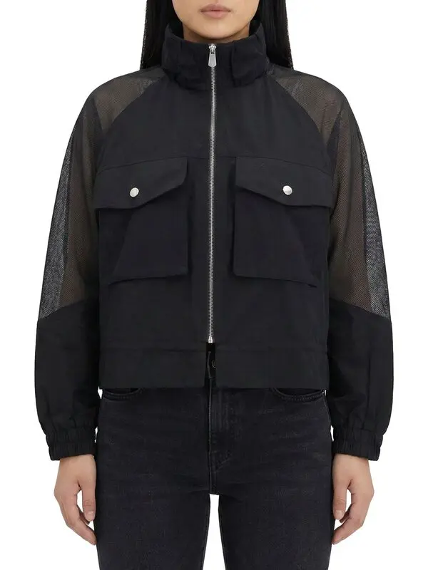 Pinko Technical Fabric Windbreaker Jacket - Black