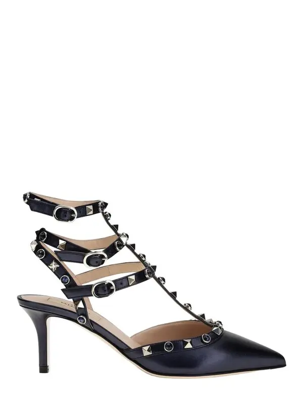 Valentino Garavani Rockstud Slingback Pumps - Navy