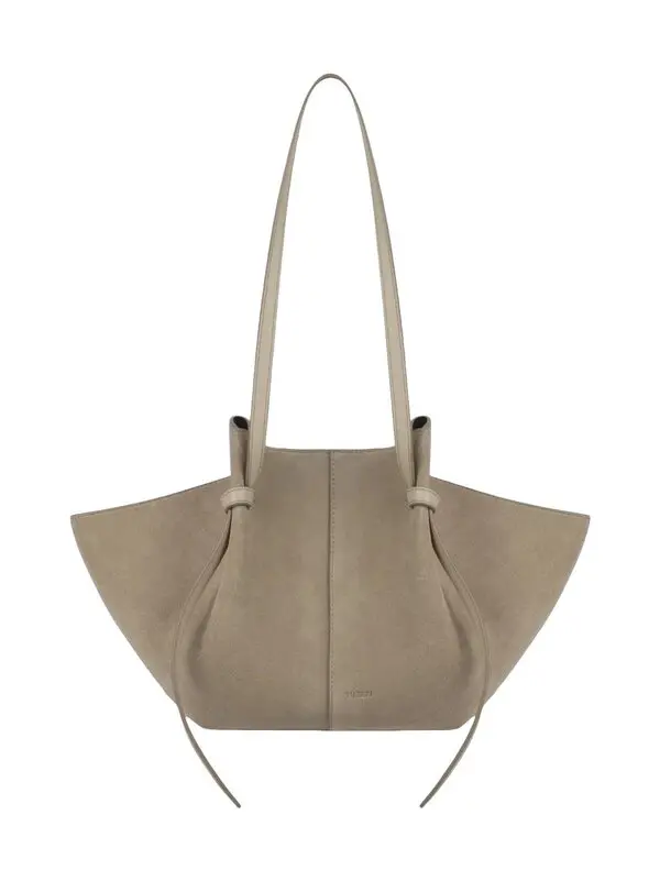 Yuzefi Mochi Leather Shoulder Bag - Beige
