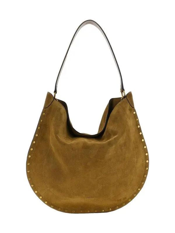 Isabel Marant Étoile Studded Suede Shoulder Bag - Beige