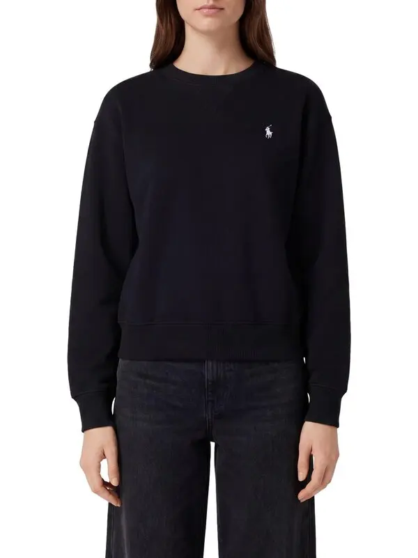 Polo Ralph Lauren Embroidered Logo Sweatshirt - Black