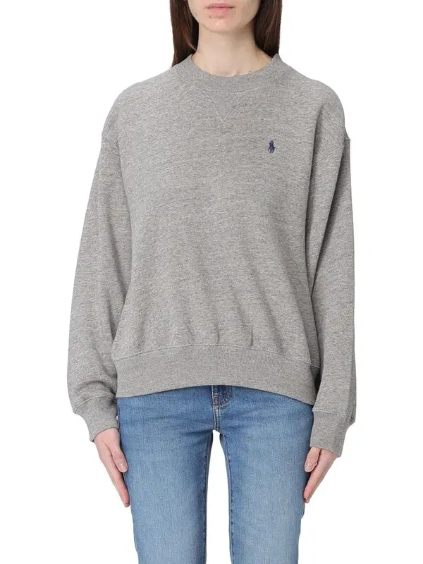 Polo Ralph Lauren Embroidered Logo Crewneck Sweatshirt - Grey