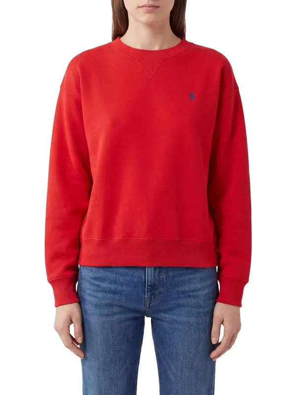 Polo Ralph Lauren Embroidered Logo Sweatshirt - Red