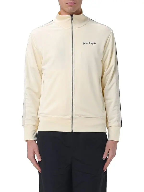 Palm Angels Acetate Zip Sweatshirt - Ivory