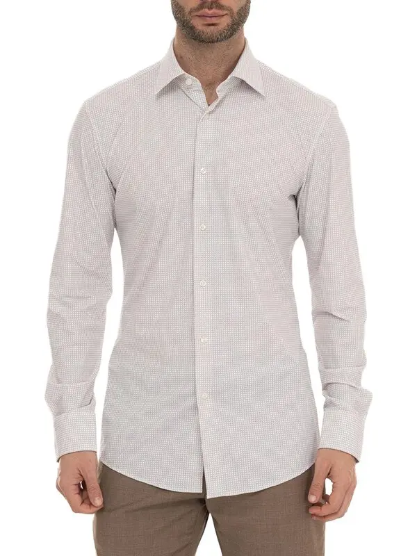 BOSS Stretch Jersey Casual Shirt - Beige