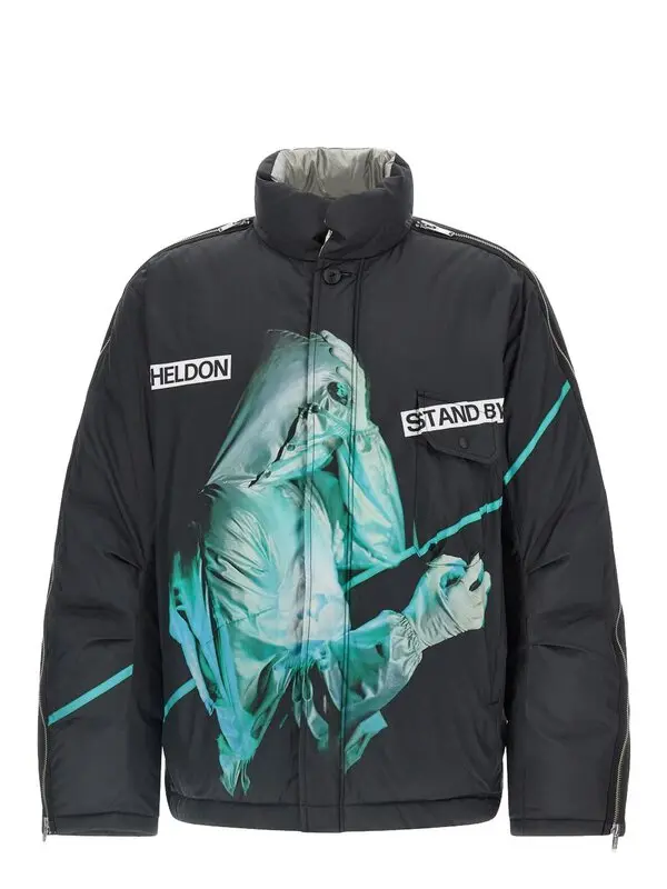 Undercover Graphic Print Bomber Jacket - Black
