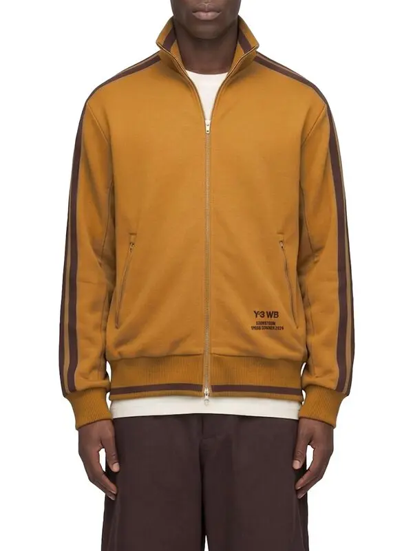 WALES BONNER X Adidas Originals Zip-up Cotton Track Jacket With High Neck - Bronze