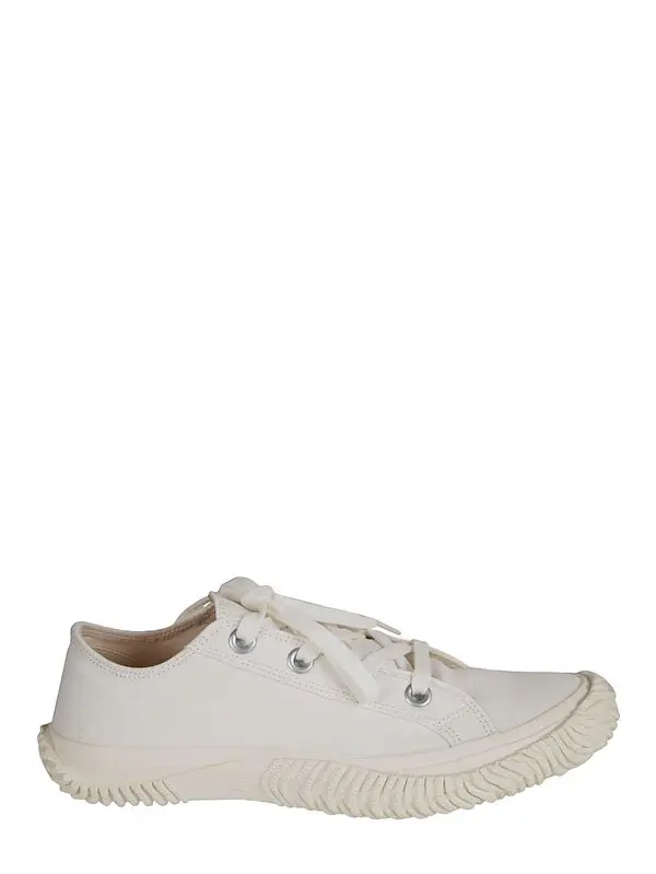 Yohji Yamamoto Cotton Canvas Lace-up Sneakers - White
