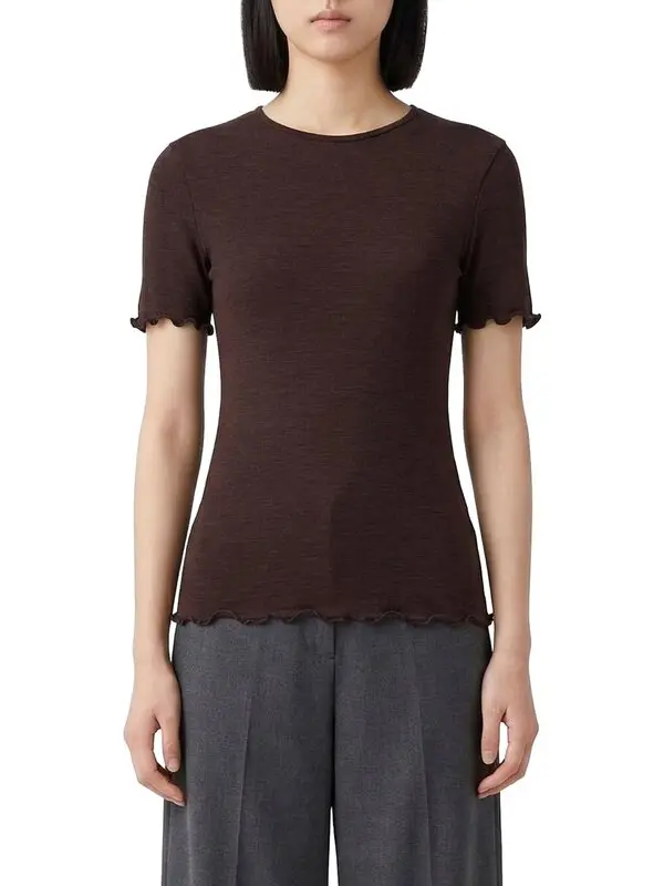 JIL SANDER Linen And Silk T-shirt - Violet