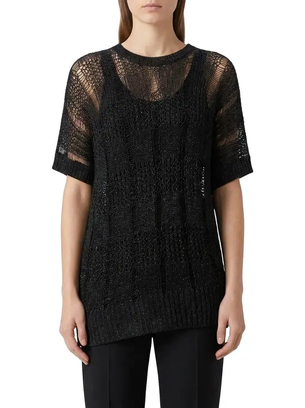 Yohji Yamamoto Long Asymmetrical Sweater - Black