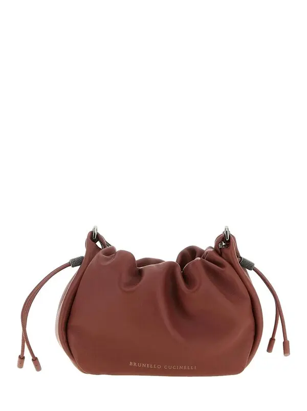 Brunello Cucinelli Mellow Leather Bucket Bag - Brown