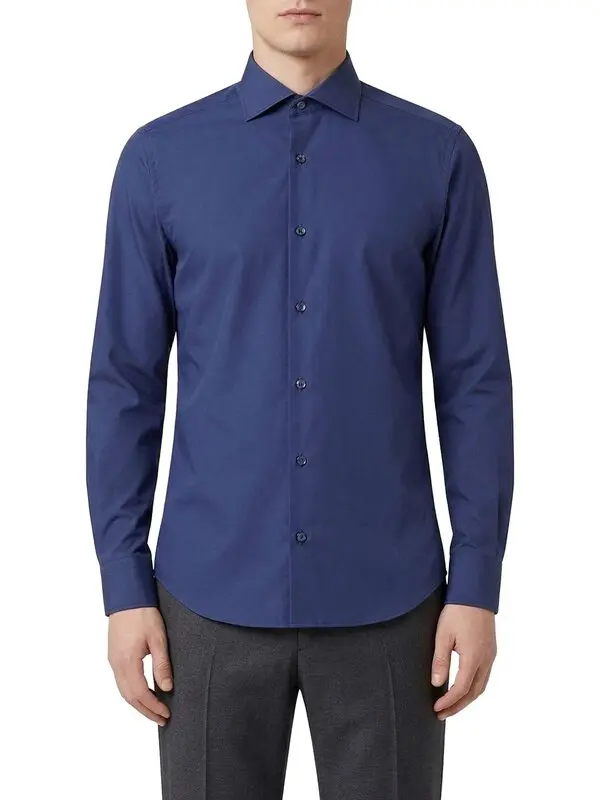 TINTORIA MATTEI 954 Classic Twill Shirt - Blue