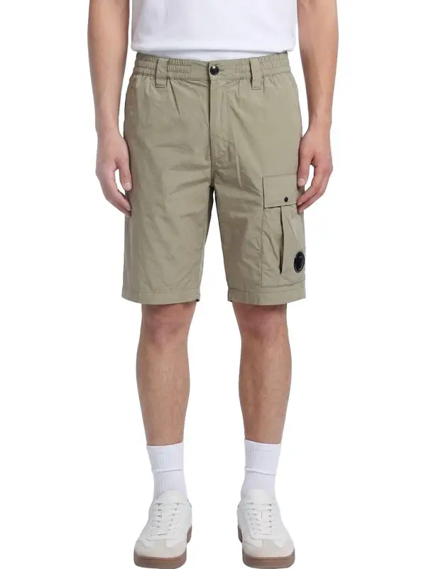 C.P. COMPANY Stretch Cotton Blend Cargo Shorts - Grey