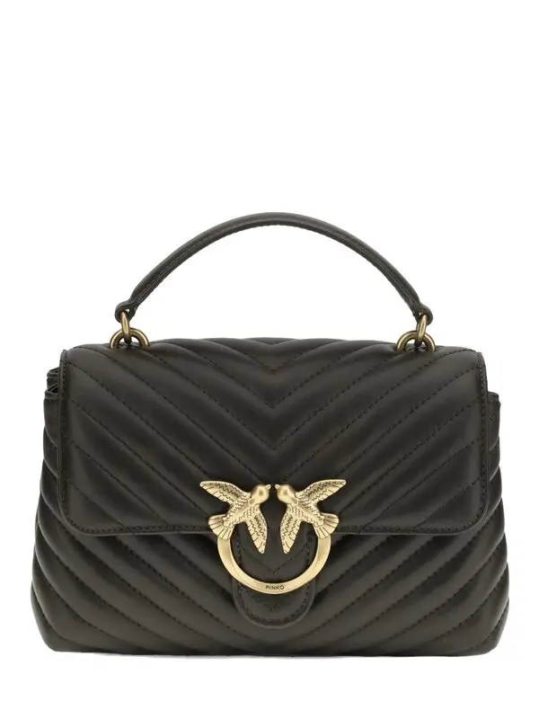 Pinko Mini Bag With Gold Tone Hardware - Mud