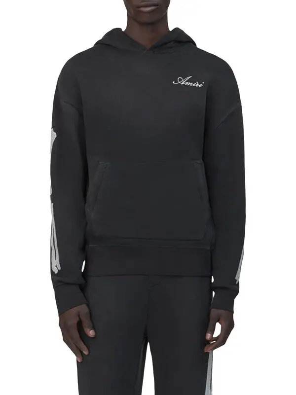 Amiri Camouflage Print Hoodie - Black