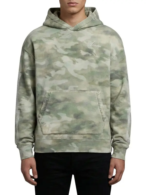 Amiri Camouflage Print Hoodie - Brown
