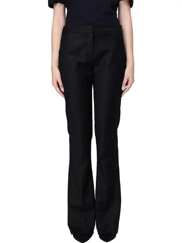 Blumarine Merino Wool Flared Trousers - Black
