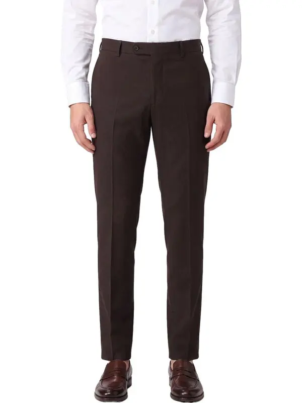 PT TORINO Virgin Wool Tailored Trousers - Brown