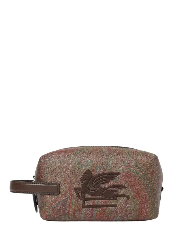 Etro Paisley Print Cosmetic Case With Pegasus Motif - Multicolor