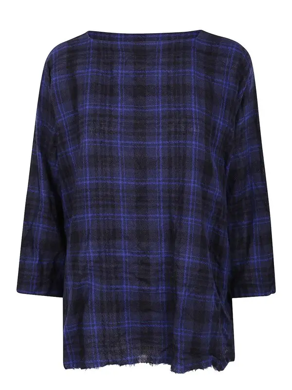 DANIELA GREGIS Checkered Top - Blue