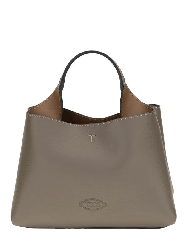 TOD'S Hobo Bag With T Charm - Mud
