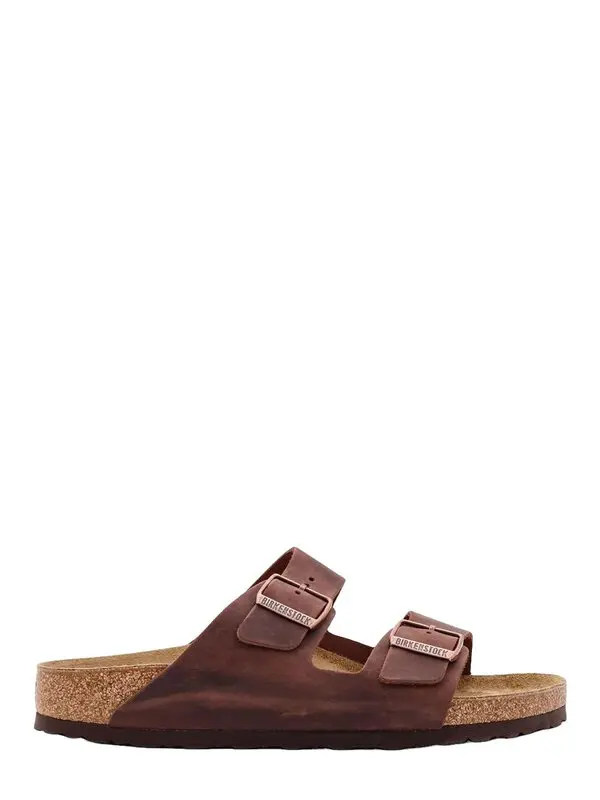 BIRKENSTOCK Arizona Oiled Leather Sandals - Brown