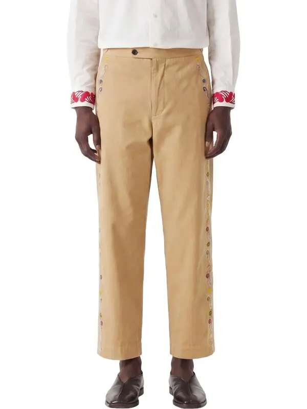 MAISON MARGIELA Wide Leg Cotton Jeans - Denim