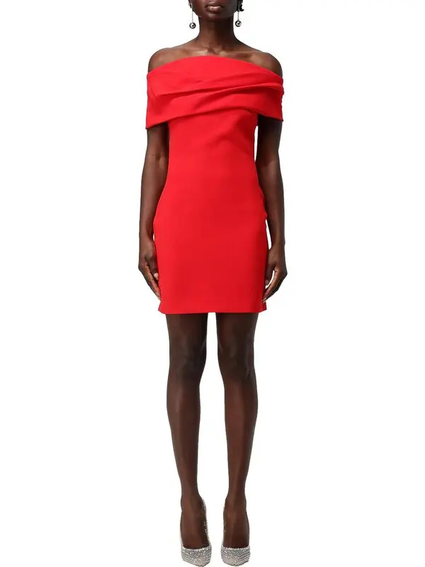 Solace London Off-the-shoulder Mini Dress - Red