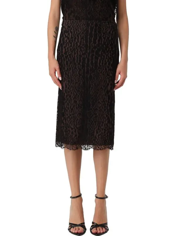 TOM FORD Lace Midi Skirt - Black