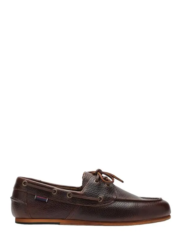 SEBAGO Owen Natural Grain Leather Boat Loafers - Brown
