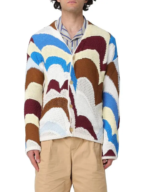 Marni Abstract Pattern V-neck Cardigan - Multicolor