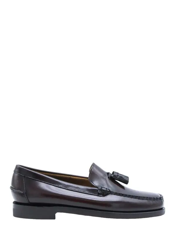 SEBAGO Classic Will Brushed Leather Loafers With Tassel Detail - Brown