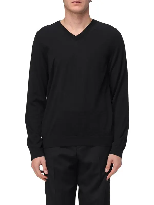 BOSS V-neck Jumper - Black