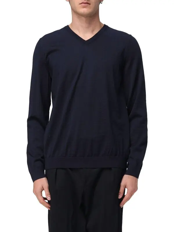 BOSS V-neck Jumper - Blue