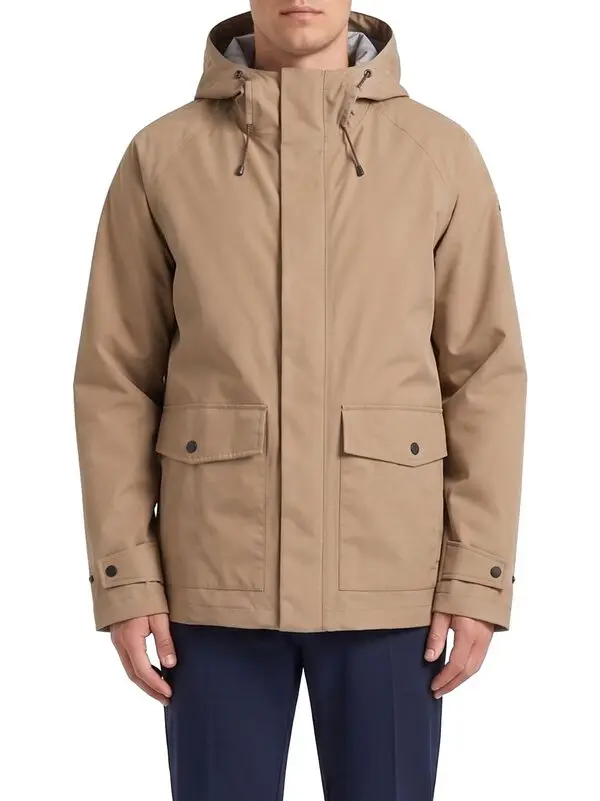 SAVE THE DUCK Cotton Hooded Parka - Brown