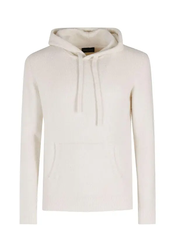 ROBERTO COLLINA Hooded Sweatshirt - Ecru