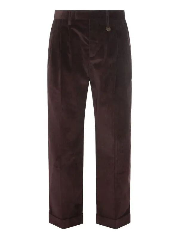 Burberry Corduroy Tailored Trousers - Brown