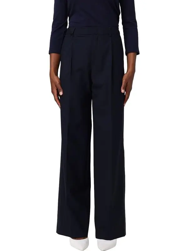 PT TORINO Wool Blend Wide-leg Trousers - Blue