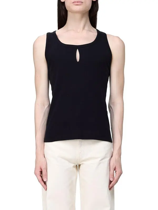 Victoria Beckham Cotton Tank Top - Black