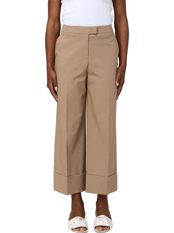 PT TORINO Cropped Cotton Twill Trousers - Colonial