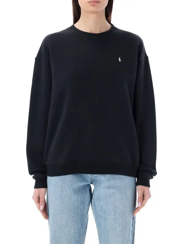 Polo Ralph Lauren Crewneck Sweatshirt With Logo Detail - Black