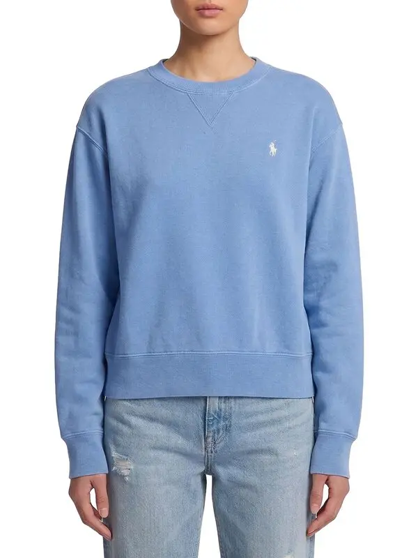 Polo Ralph Lauren Crewneck Sweatshirt With Logo Detail - Blue